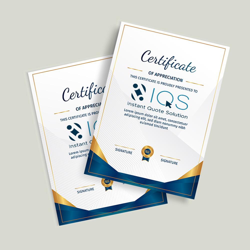 Certificate – IQS.